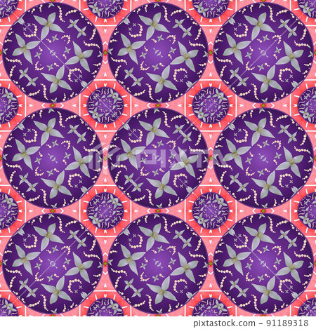 Seamless background with purple circles - Stock Illustration [91189318 ...