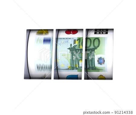 Slot with euro banknotes - Stock Illustration [91214338] - PIXTA