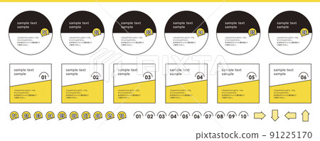 Numbers and frame design set - Stock Illustration [91225170] - PIXTA