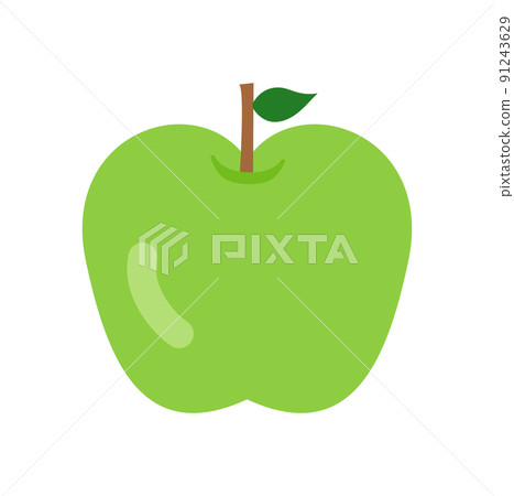 Flat and simple apple - Stock Illustration [91243629] - PIXTA