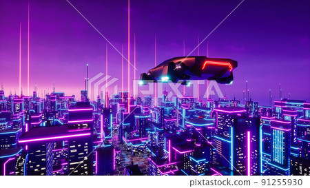 Futuristic transport vehicle with metaverse... - Stock Illustration ...