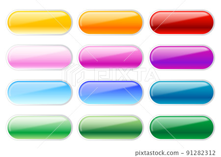Glossy button plate set - Stock Illustration [91282312] - PIXTA