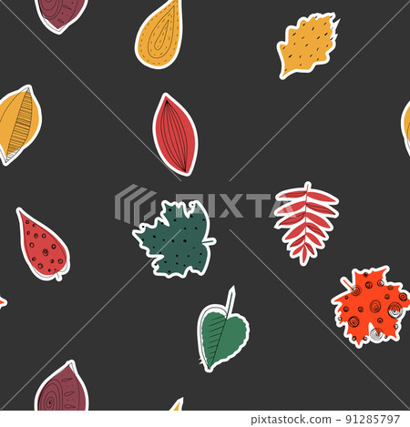 Fall leaf vector illustration. Seamless... - Stock Illustration ...