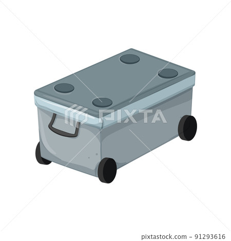 beach cooler box cartoon vector illustration - Stock Illustration ...
