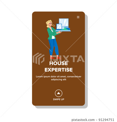 House Expertise Making Woman Architect Vector - Stock Illustration ...