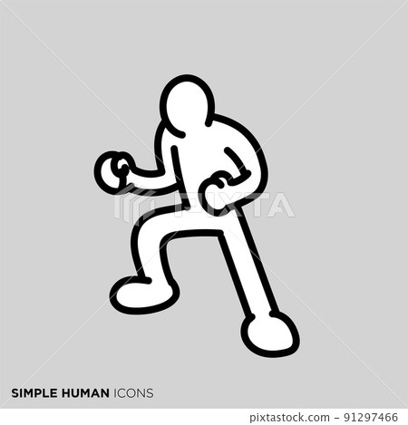Simple human icon series "Rejoice" - Stock Illustration [91297466] - PIXTA