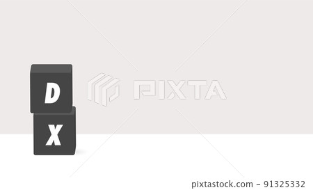 Illustration of a black block with DX... - Stock Illustration [91325332 ...