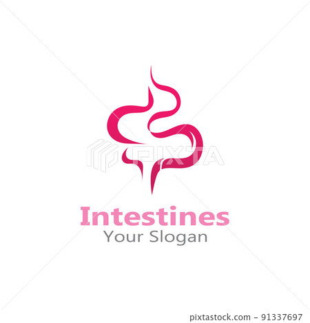 Intestine human Logo Collections digestion... - Stock Illustration ...