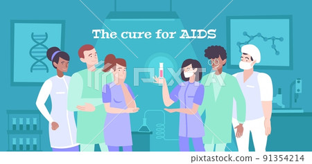 Cure For AIDS Composition - Stock Illustration [91354214] - PIXTA