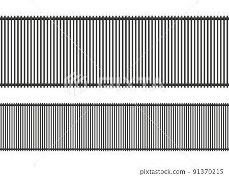 Realistic steel fence. Seamless design - Stock Illustration [91370215 ...