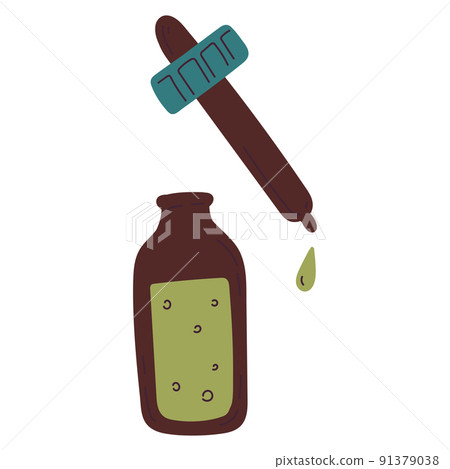 Isolated sketch of a dropper bottle Vector - Stock Illustration ...