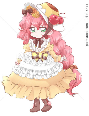 Pudding girl - Stock Illustration [91403243] - PIXTA