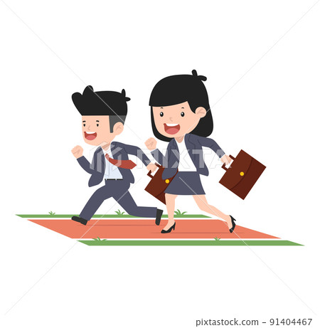 Cartoon Man Running Fast