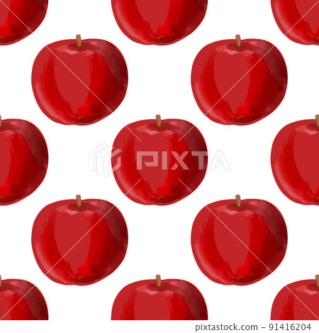 Seamless pattern with Illustration red apples on a - Stock Illustration ...