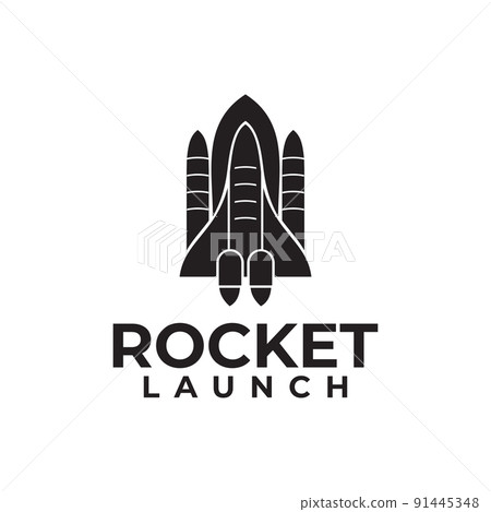 Rocket launch icon symbol logo design - Stock Illustration [91445348 ...