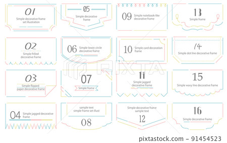 〘Vector〙 Simple heading design / pop color - Stock Illustration ...
