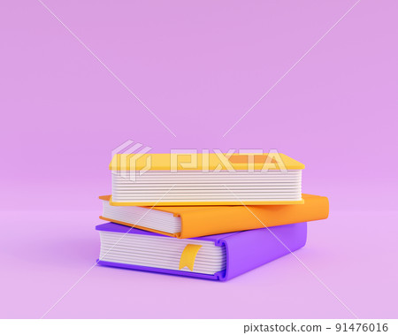 3d books stack. Education, learning, stydying... - Stock Illustration ...