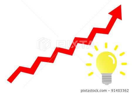 The image that the electricity bill is rising. - Stock Illustration ...