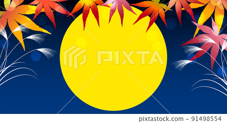 Jugoya Tsukimi Miscanthus background - Stock Illustration [91498554 ...