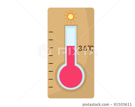 36 degrees 36 ℃ Thermometer Temperature record... - Stock Illustration ...