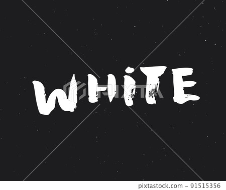 White lettering word, textured calligraphic... - Stock Illustration ...