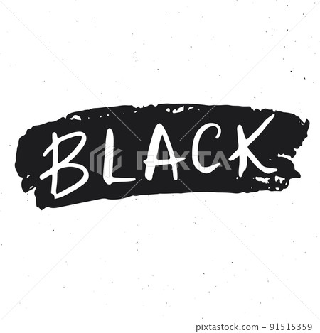 Black lettering word, textured calligraphic... - Stock Illustration ...