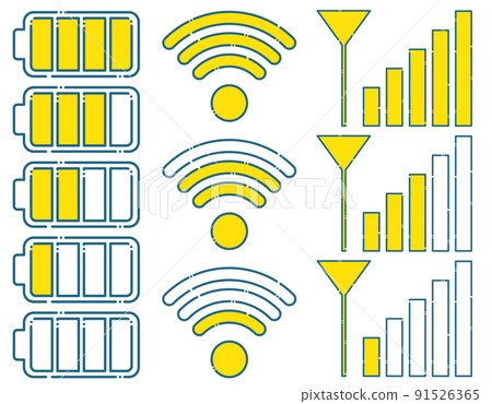 Radio charging Wi-Fi mark icon simple line... - Stock Illustration ...