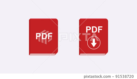 Electronic red book in pdf format template - Stock Illustration ...
