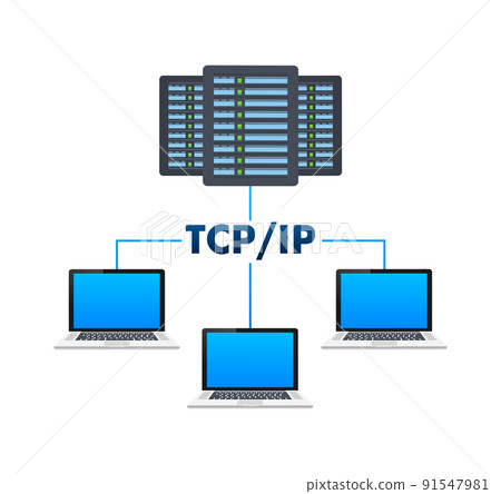 TCP IP - Transmission Control Protocol....-插圖素材 [91547981] - PIXTA圖庫