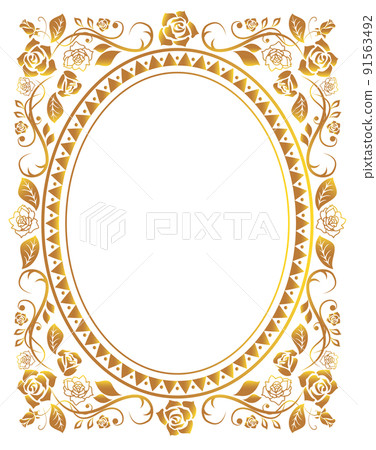 Rose frame frame decorative frame - Stock Illustration [91563492] - PIXTA