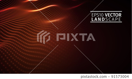 Red abstract wave. Technology background. EPS 10 - Stock Illustration ...