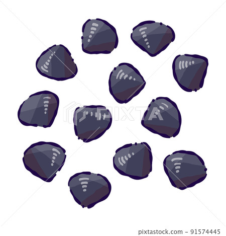 Shellfish clam (closed) Soft touch vector... - Stock Illustration ...
