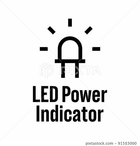 LED Power Indication vector information sign - Stock Illustration ...