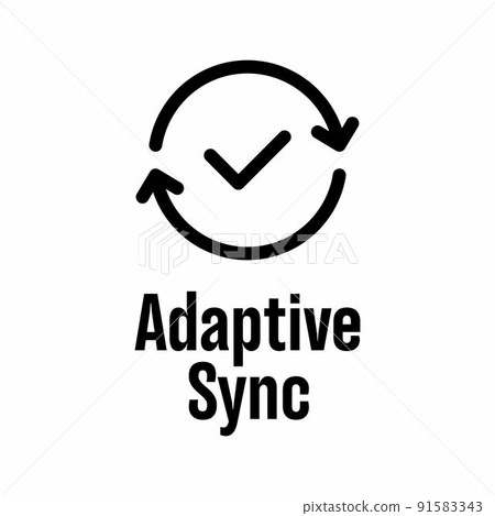 Adaptive Sync information vector symbol - Stock Illustration [91583343 ...