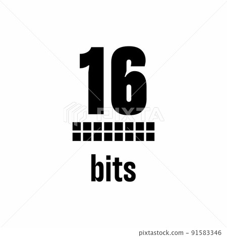 16 bits information vector symbol - Stock Illustration [91583346] - PIXTA