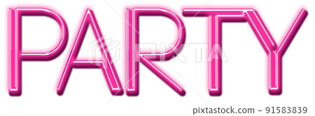 Red Neon Text Party cut out - Stock Illustration [91583839] - PIXTA