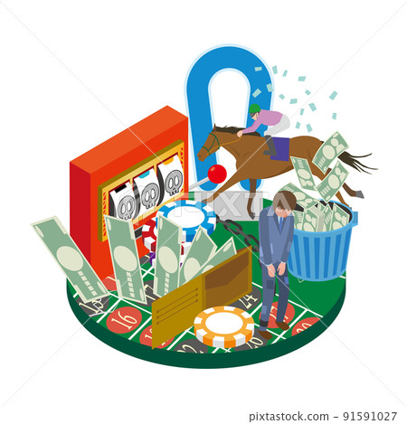 Image illustration of gambling addiction - Stock Illustration [91591027 ...