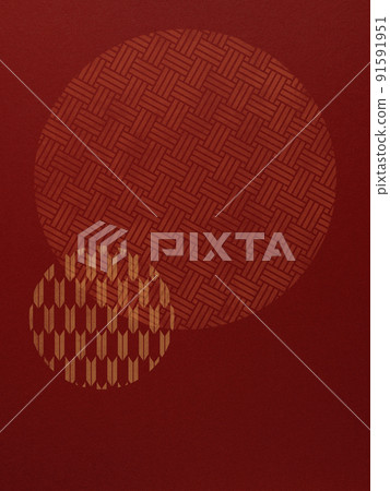 Red Japanese style background - Stock Illustration [91591951] - PIXTA