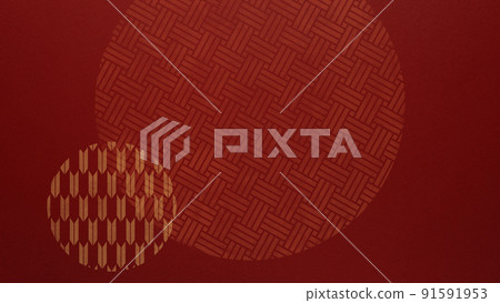 Red Japanese style background - Stock Illustration [91591953] - PIXTA