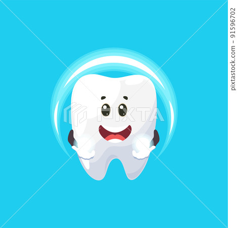 Tooth superhero perfect smile isolated cartoon...-插圖素材 [91596702] - PIXTA圖庫