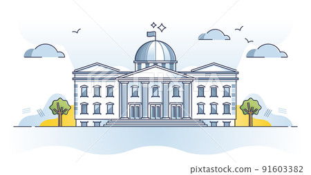 Federal Government Building Cartoon