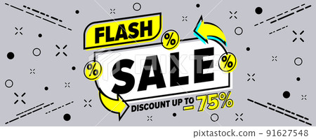 Flash sale store event advertising poster... - Stock Illustration ...