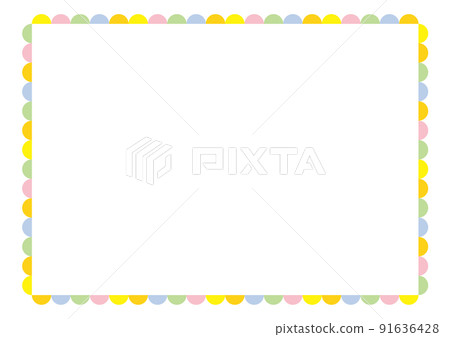 Summery colorful dot frame - Stock Illustration [91636428] - PIXTA