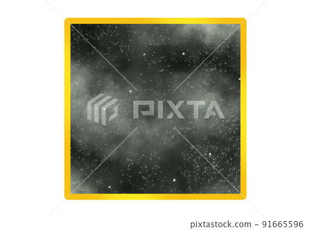 Monochrome galaxy square frame - Stock Illustration [91665596] - PIXTA