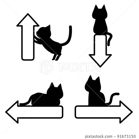 Cat arrow set - Stock Illustration [91673150] - PIXTA