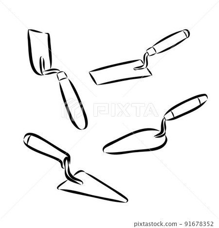 vector set of trowel construction trowel vector - Stock Illustration ...