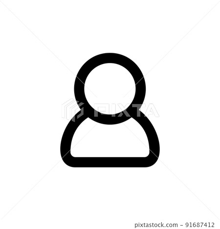Vector man monoline icon. Simple logo.... - Stock Illustration ...