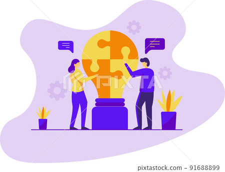 Problem solving flat modern design-插圖素材 [91688899] - PIXTA圖庫