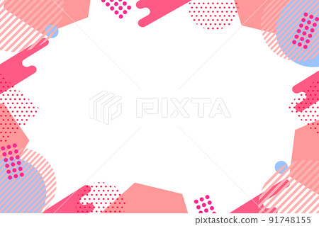 Geometric frame pink - Stock Illustration [91748155] - PIXTA
