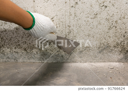 Scraping concrete floor store